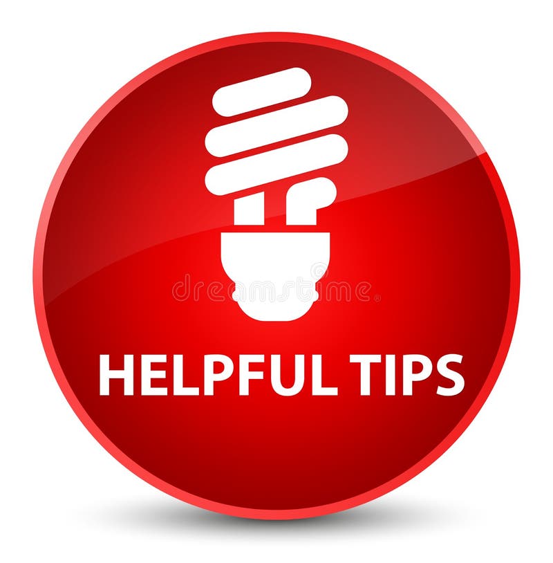Helpful Tips (bulb Icon) Elegant Red Round Button Stock Illustration ...