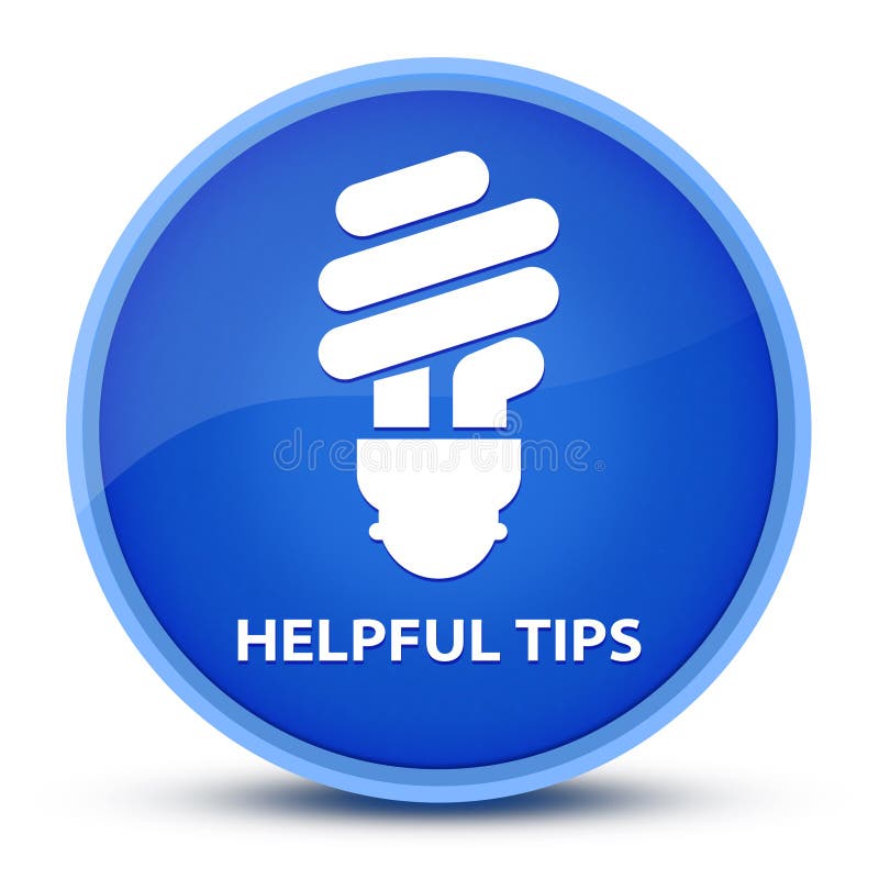 Helpful Tips Bulb Icon Isolated On Special Blue Round Button Abstract ...