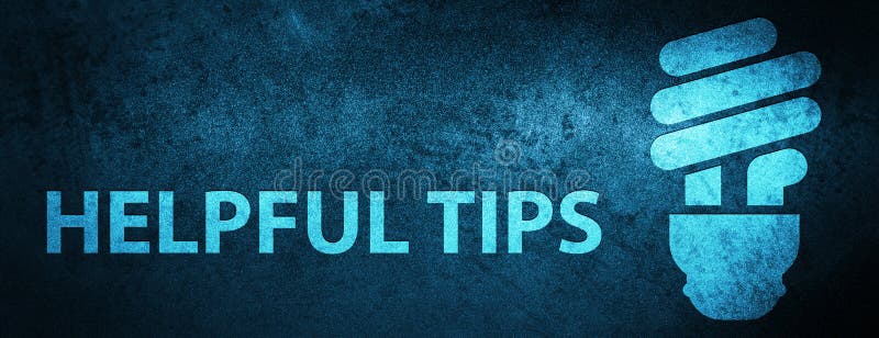 Helpful Tips (bulb Icon) Special Blue Banner Background Stock ...
