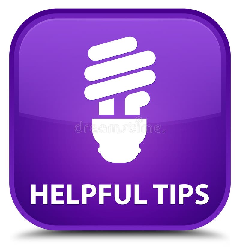 Helpful Tips (bulb Icon) Special Purple Square Button Stock ...