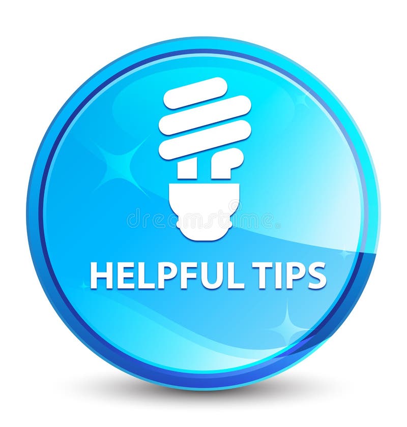 Helpful Tips (bulb Icon) Splash Natural Blue Round Button Stock Vector ...