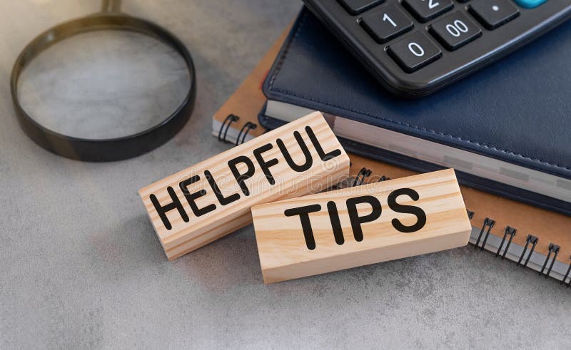Helpful Tips Concept on Business Workplace Collected of Wooden Blocks ...