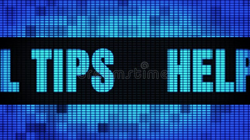 Helpful Tips Side Text Scrolling LED Wall Pannel Display Sign Board ...