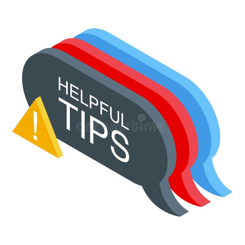 Helpful Tips Icon, Isometric Style Stock Vector - Illustration of ...