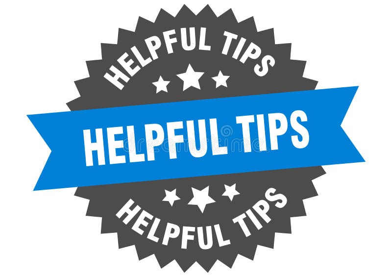 Helpful Tips Banner Template. Ribbon Label Sign. Sticker Stock Vector ...