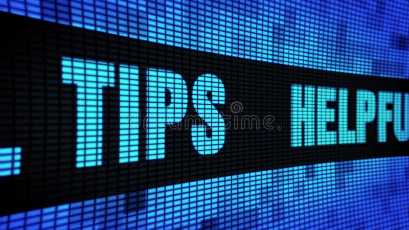Helpful Tips Side Text Scrolling LED Wall Pannel Display Sign Board ...