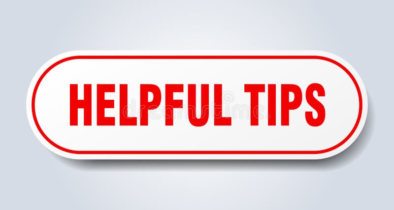 Helpful Tips Label. Helpful Tips Isolated Seal. Sticker. Sign Stock ...