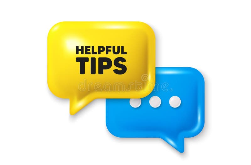 Helpful Tips Symbol. Education Faq Sign. Chat Speech Bubble 3d Icon ...