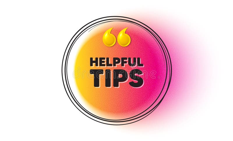Helpful Tips Symbol. Education Faq Sign. Hand Drawn Round Frame Banner ...