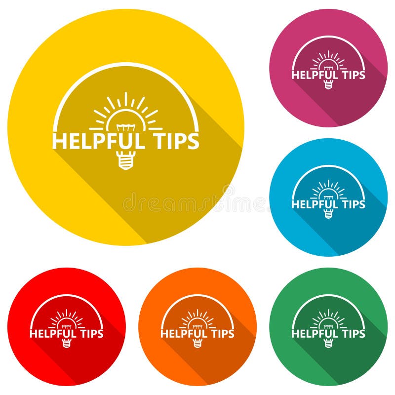 Helpful Tips Symbol with Long Shadow Stock Vector - Illustration of ...