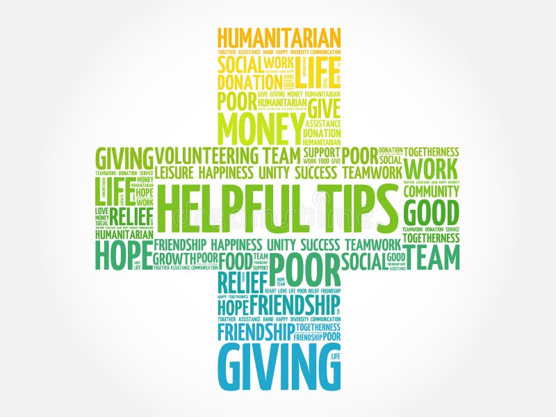 Helpful Tips Word Cloud Collage Stock Illustration - Illustration of ...