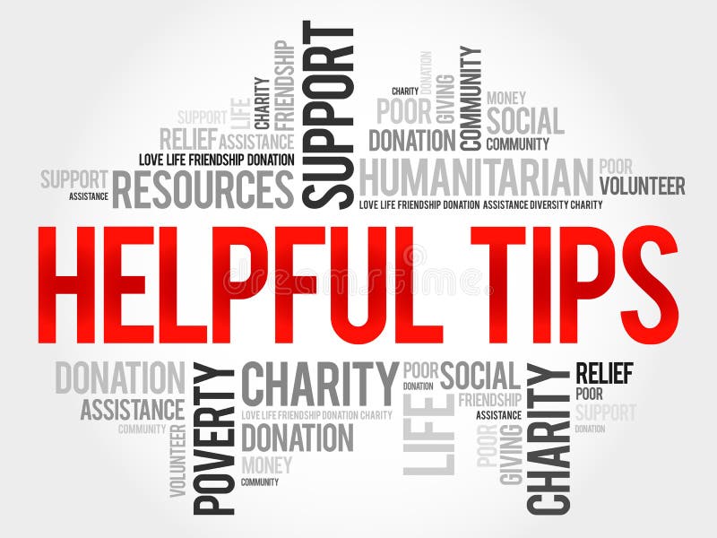 Helpful Tips Word Cloud Collage Stock Illustration - Illustration of ...