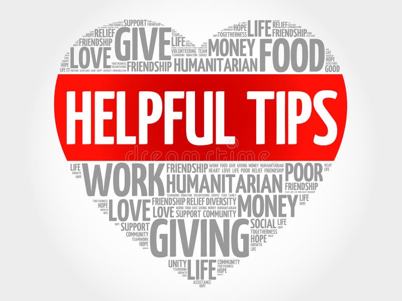 Helpful tips word cloud stock illustration. Illustration of gratuity ...