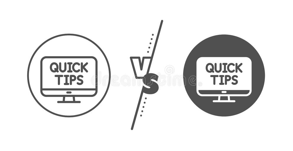 Quick Tips Line Icon. Helpful Tricks Sign. Vector Stock Vector ...