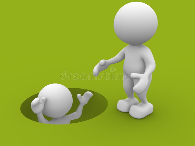 3d helping hand stock illustration. Illustration of help - 25239331