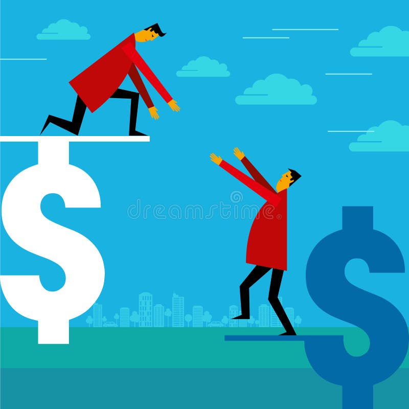 Helping Businessman Idea with Financial Support Stock Vector ...