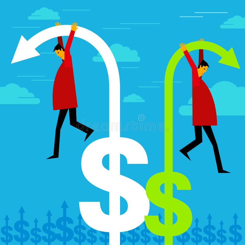 Helping Businessman Idea with Financial Support Stock Vector ...