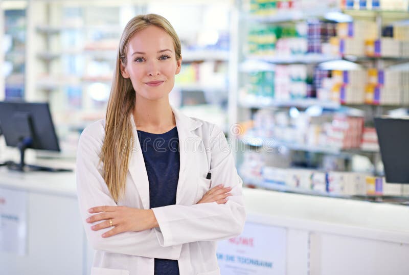 Helping Clients One Prescription at a Time. Portrait of an Attractive ...