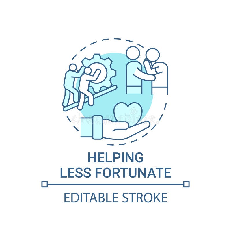 Helping less Fortunate Concept Icon Stock Vector - Illustration of ...