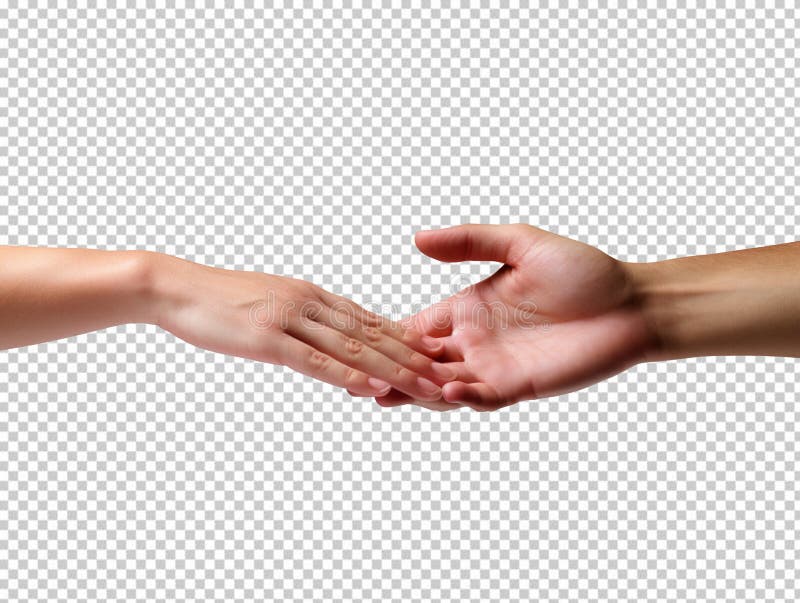 Helping Giving Two Hands Isolated on Transparent Background Stock Image ...
