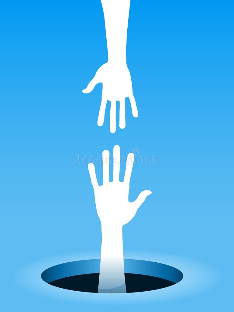 One Hand Helping Another Stock Illustrations – 313 One Hand Helping ...