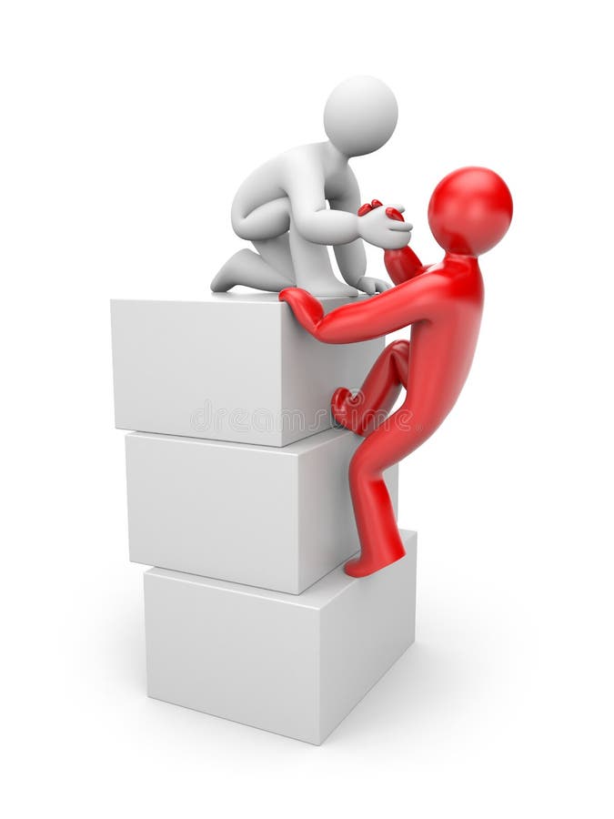 Helping hand stock illustration. Illustration of character - 25077611