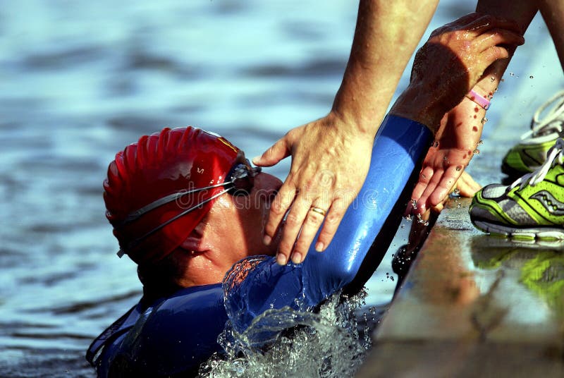 A helping hand stock photo. Image of bike, lake, runners - 980826