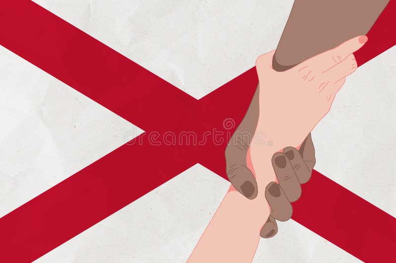 Helping Hand Against the Saint Patrick S Saltire Flag. the Concept of ...