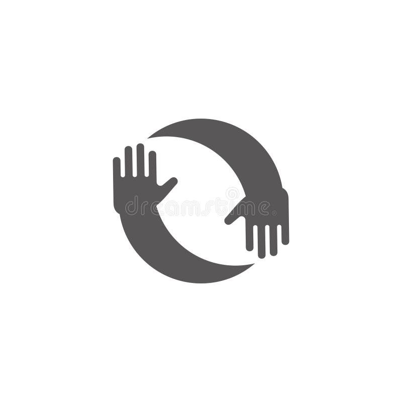 Helping Hand Care Symbol Motion Design Vector Stock Vector ...