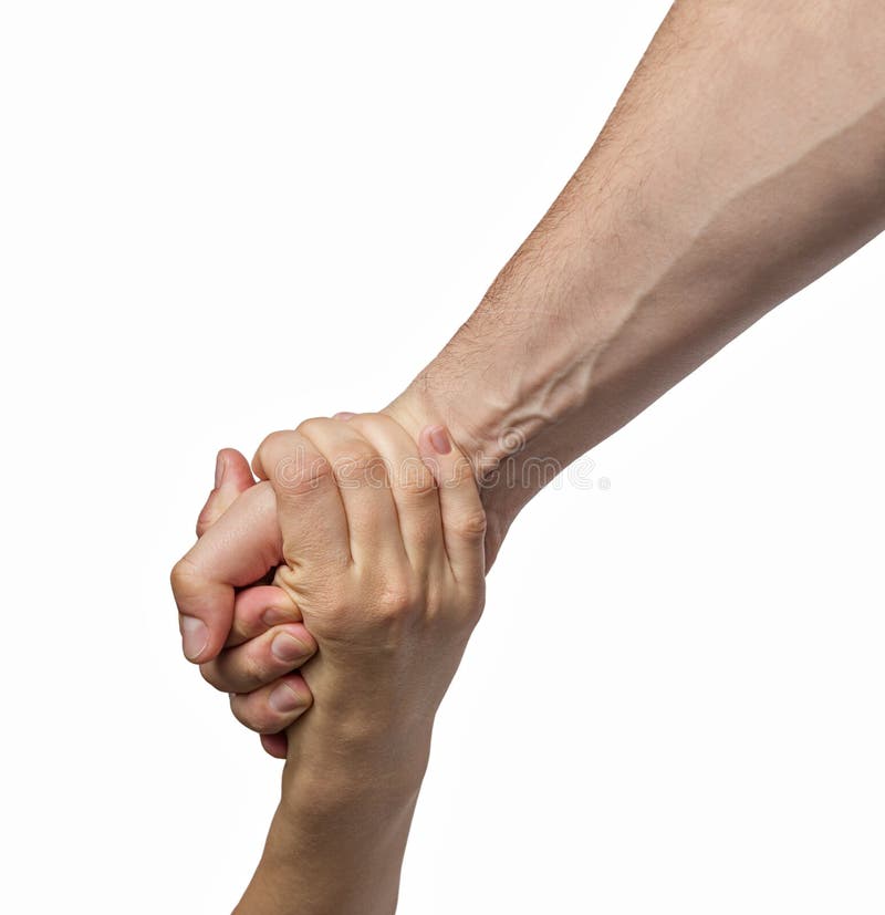 Two Hands, Helping Hand of a Friend. Handshake, Arms, Friendship Stock ...