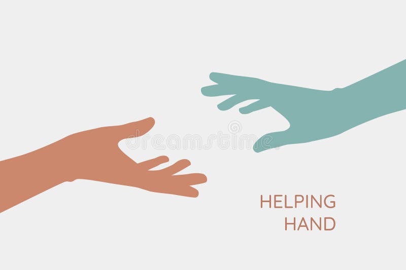Helping Hand Concept. Gesture, Sign of Help and Hope. Two Hands Taking ...