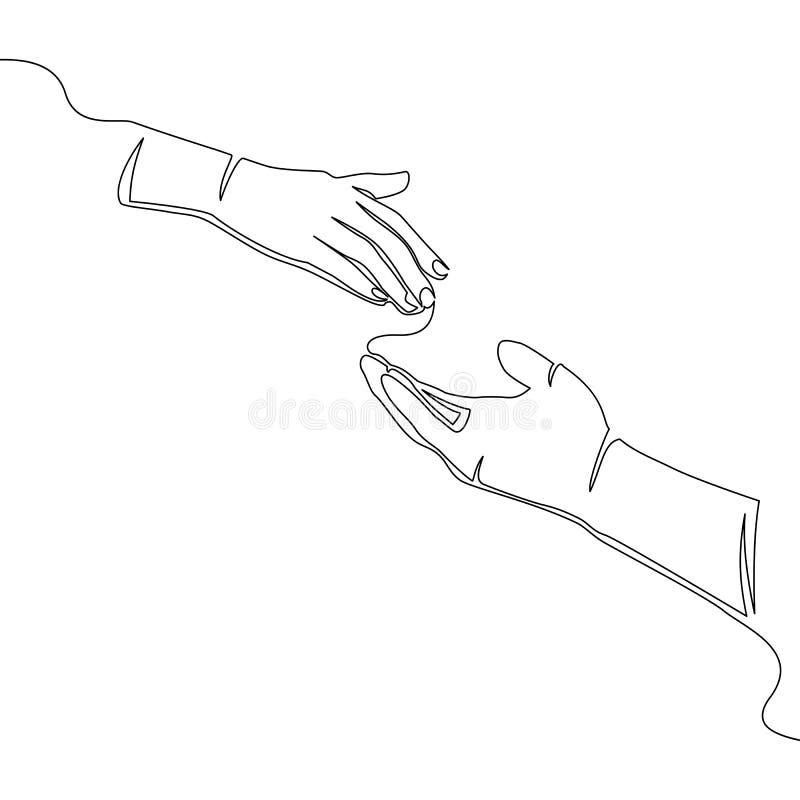 Two Hands Taking Each Other Helping Hand Concept Pull Drag from the ...