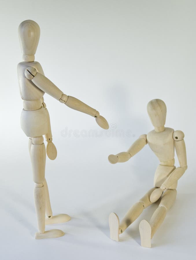 Helping hand figures stock image. Image of assisting - 12613033