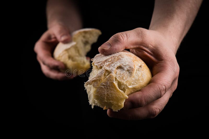 Man Giving Bread. Helping Hand Concept. Word Cloud, Black and White ...
