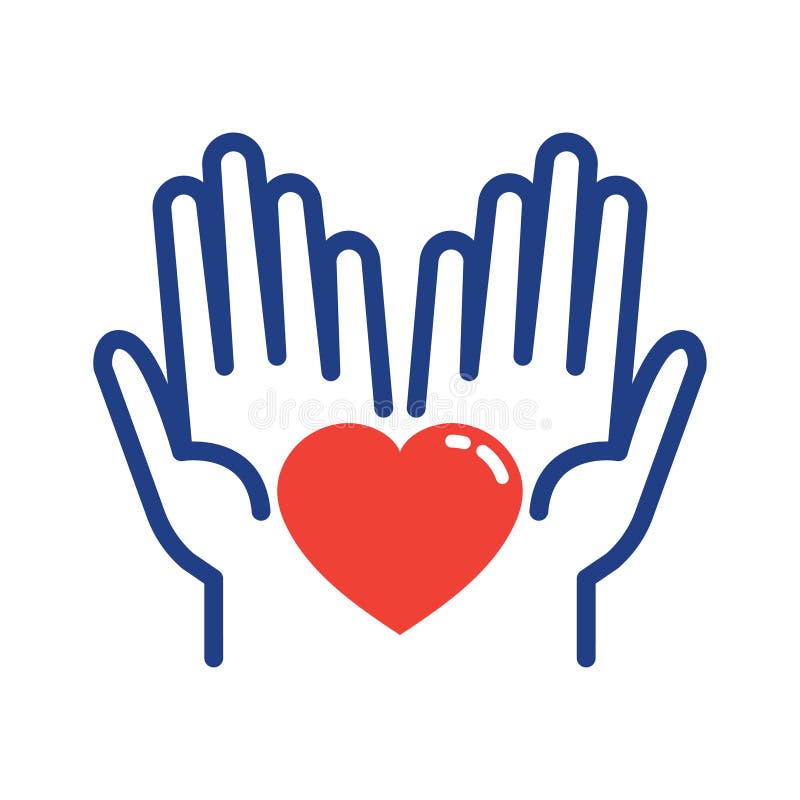 Giving Tuesday. Helping Hand with Heart Shape Stock Vector ...