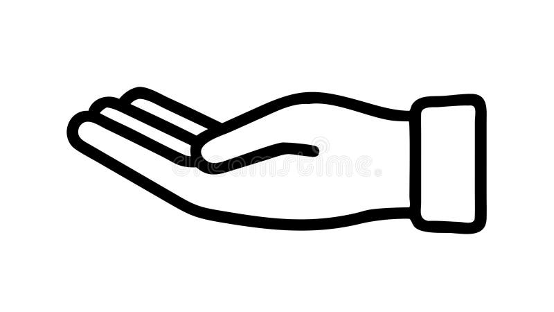 Helping Hand Icon: Support, Generosity Assistance Gesture, Vector ...