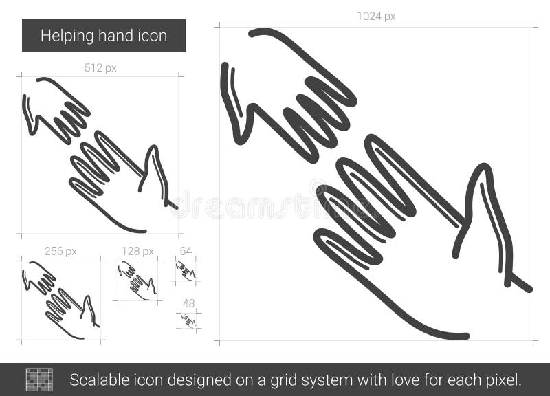 Helping Hands Line Drawing Stock Illustrations – 198 Helping Hands Line ...