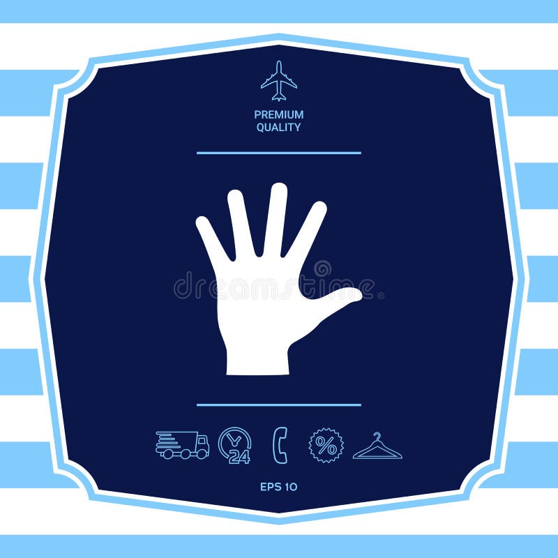 Helping Hand Silhouette- Icon Stock Vector - Illustration of assist ...