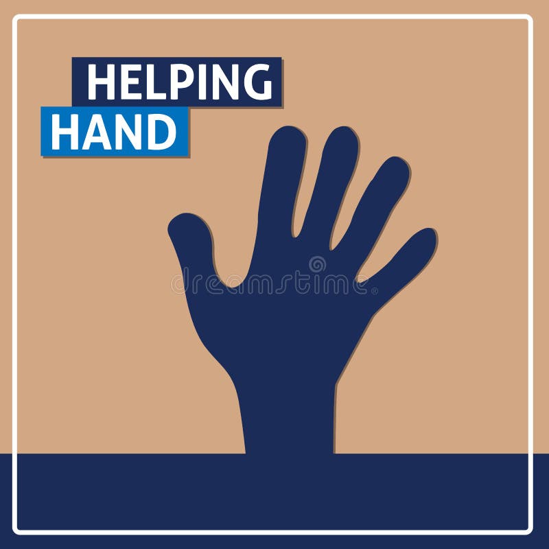 Helping hand stock vector. Illustration of human, graphic - 92211695