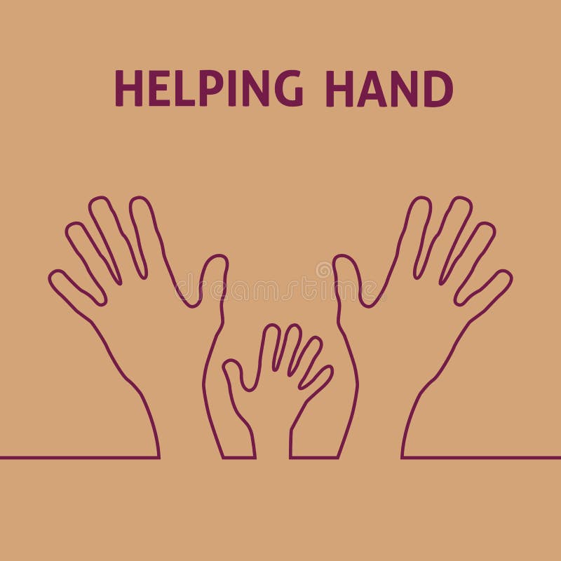 Helping hand stock vector. Illustration of logo, graphic - 92211736