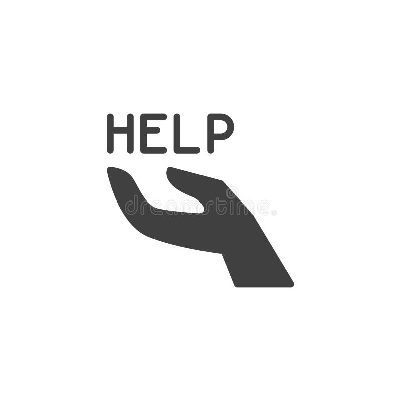 Help Hand Gesture Line Icon Stock Vector - Illustration of thin, giving ...