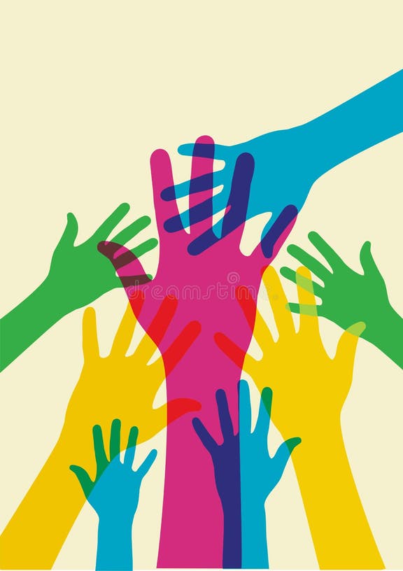 Helping Hands Rainbow Stock Illustrations – 262 Helping Hands Rainbow ...