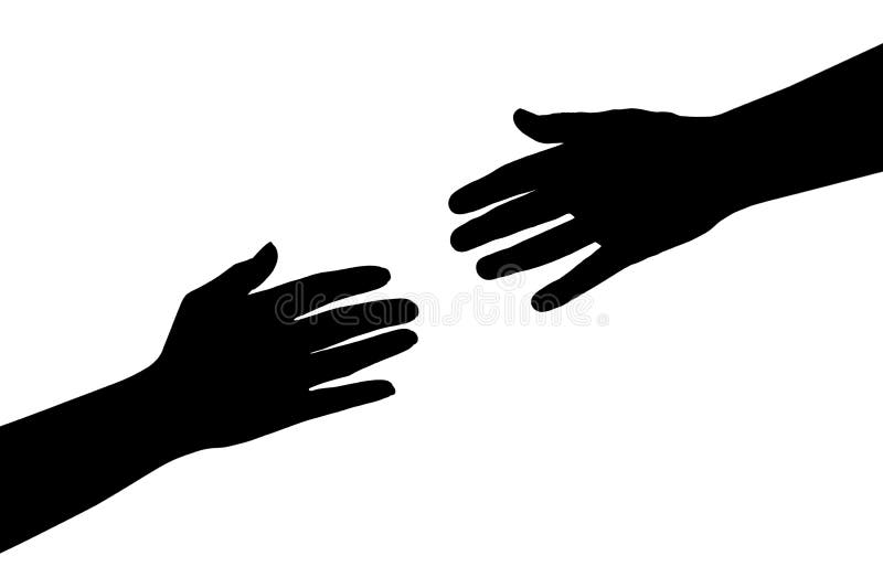 Hands silhouette stock vector. Illustration of support - 13478530