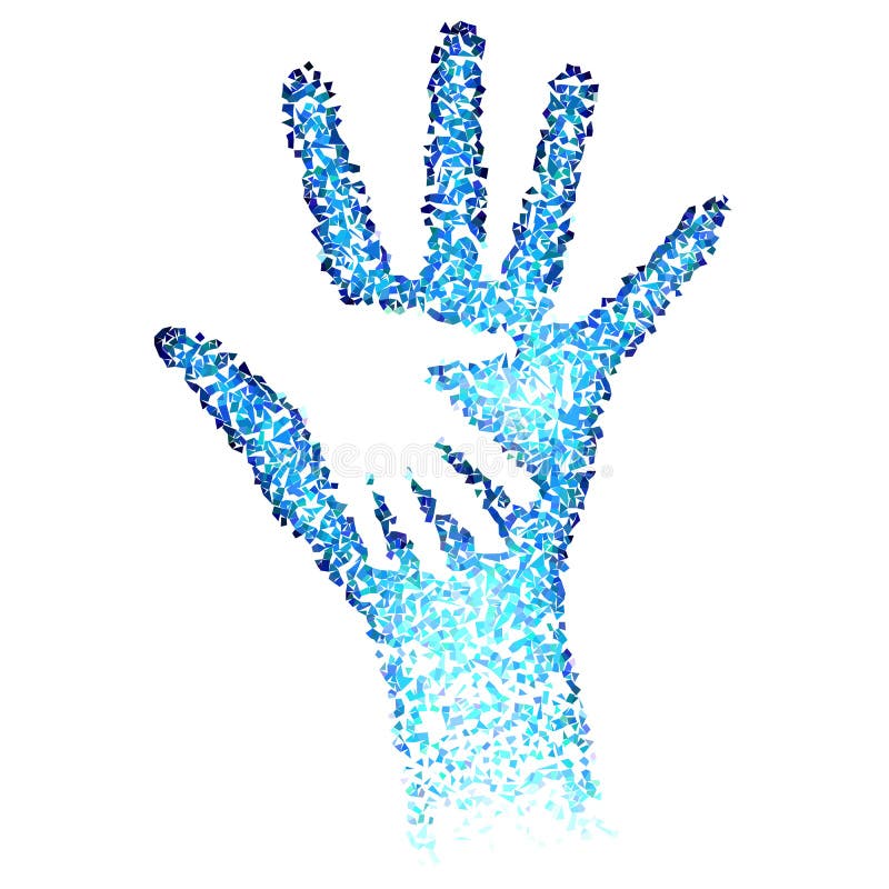 Helping Hand Child Blue White Stock Illustrations – 56 Helping Hand ...