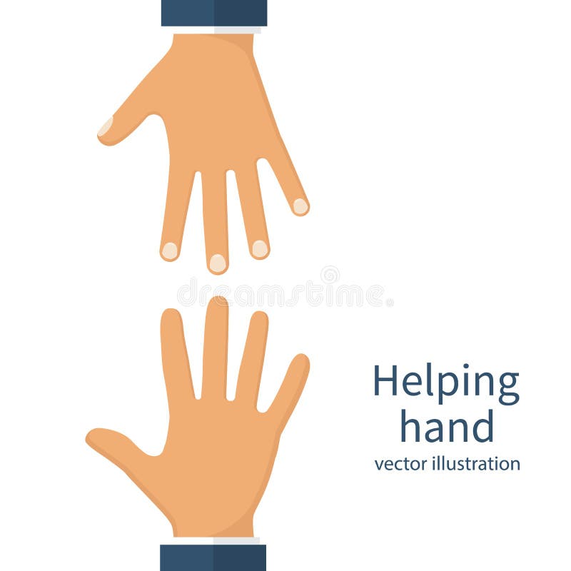Helping hands concept stock vector. Illustration of gesture - 92165443
