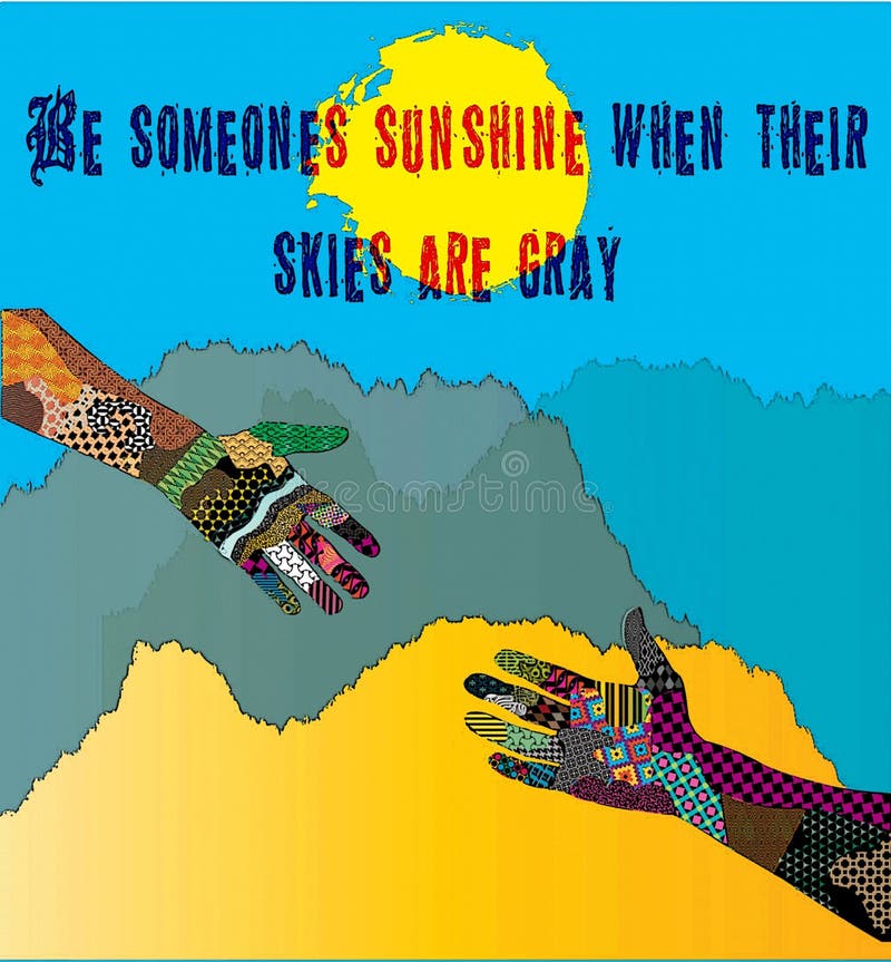 HELPING HANDS stock illustration. Illustration of motivational - 54998034