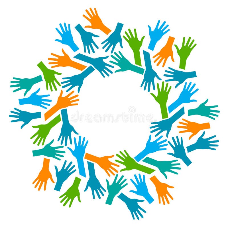 People logo. Hands stock vector. Illustration of leaflet - 53870907