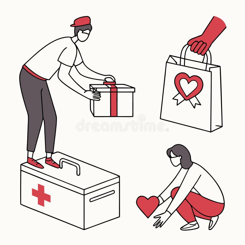 Helping Hands Offering Gifts, Hearts, and Aid with Compassion during ...