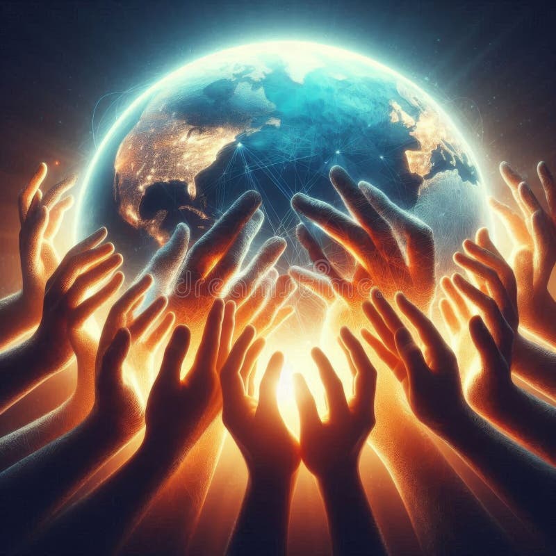 Helping Hands in Silhouette Representing Unity and Friendship Worldwide ...
