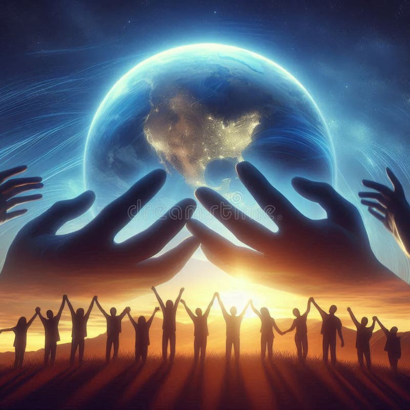 Helping Hands in Silhouette Representing Unity and Friendship Worldwide ...